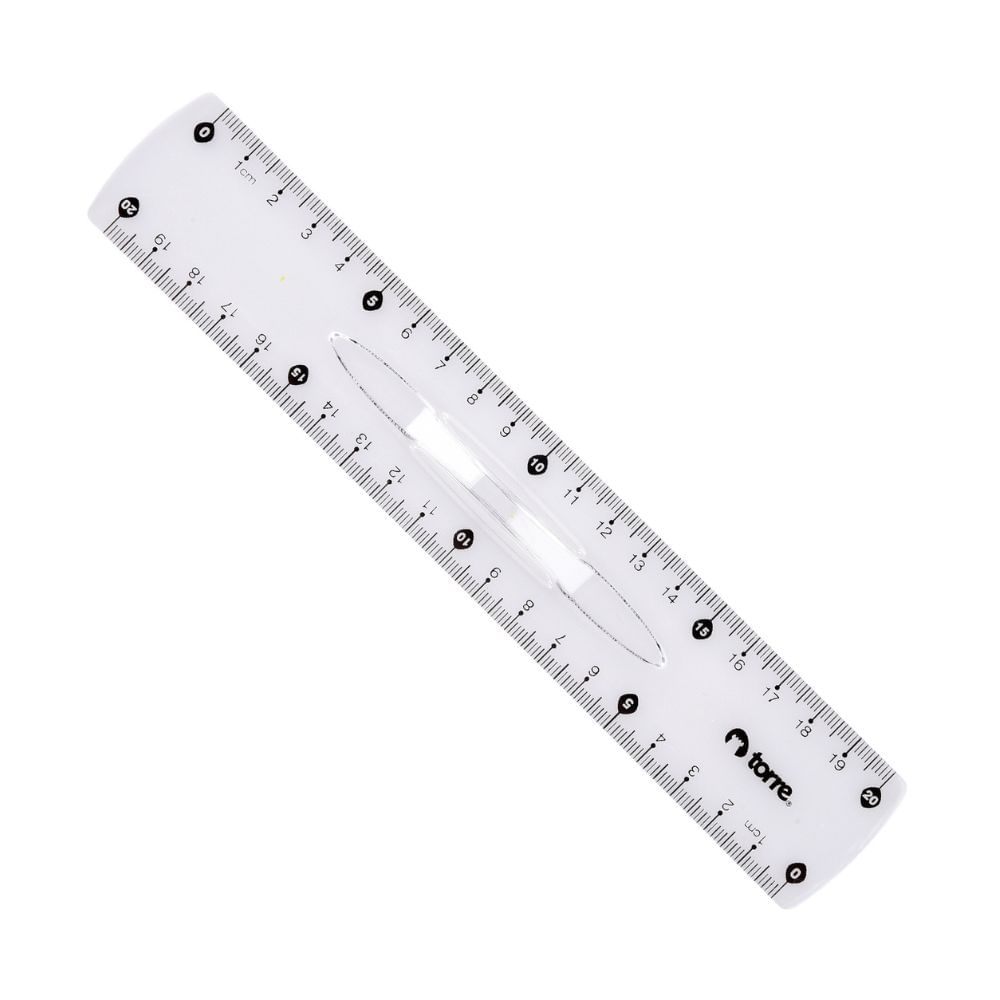 Regla Plástica 20 cm con Manilla