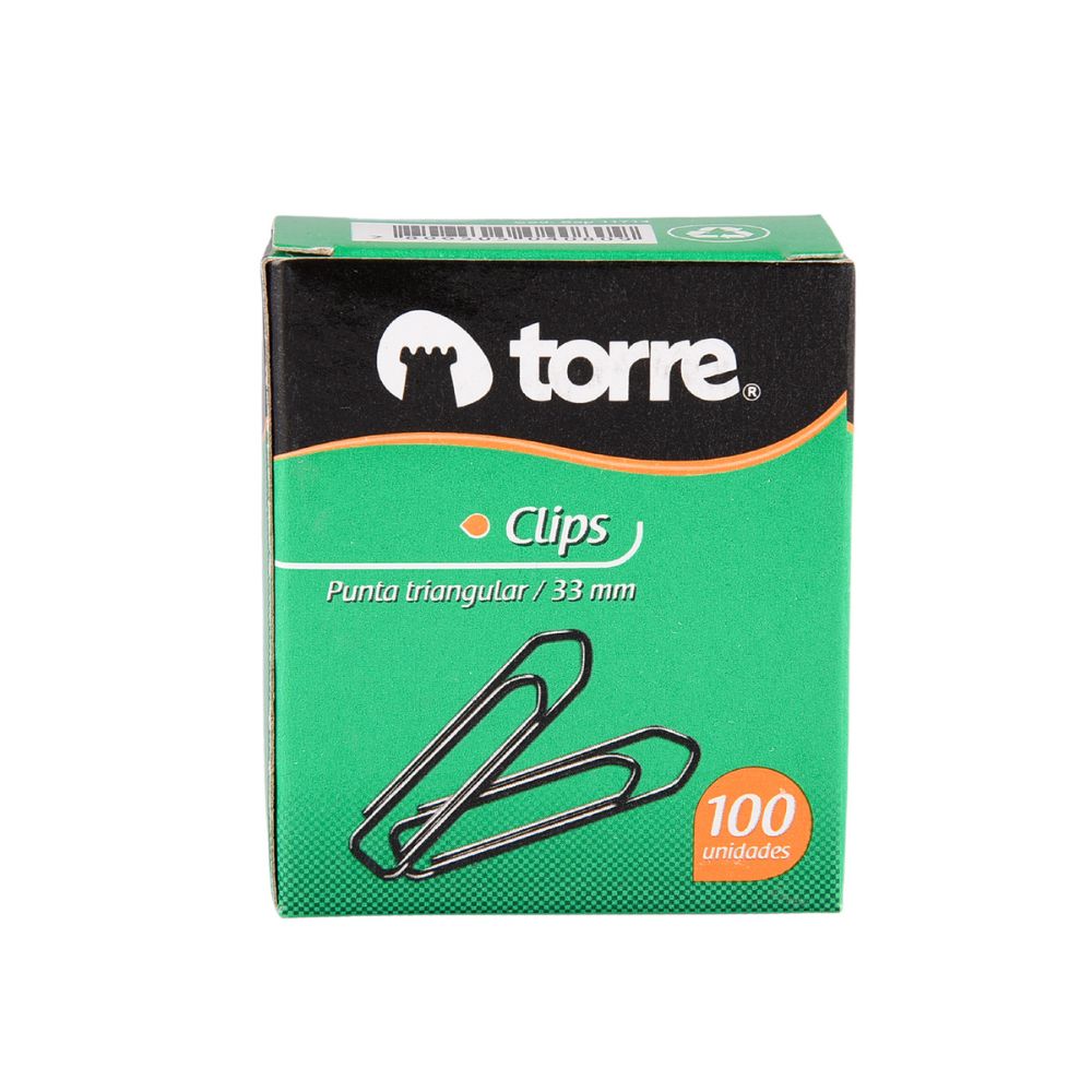 Clips Punta Triangular 100 Unid. - 33 mm