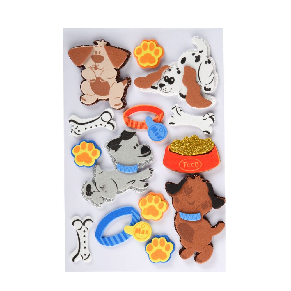 Stickers Goma Eva Mascotas